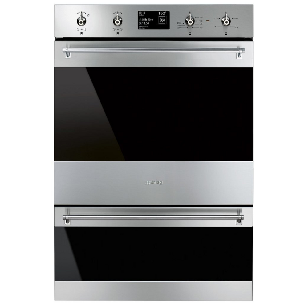 Smeg 60cm Classic Aesthetic Pyrolytic Electric Built-In Double Oven DO ...
